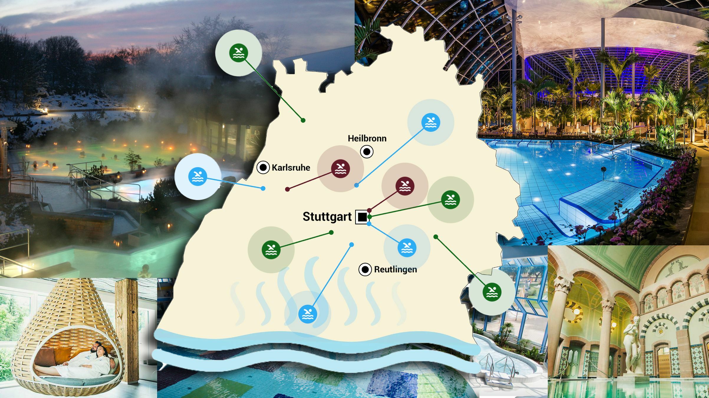 Aufwärmen an kalten Tagen - Übersicht: Die Thermen in der Region ...