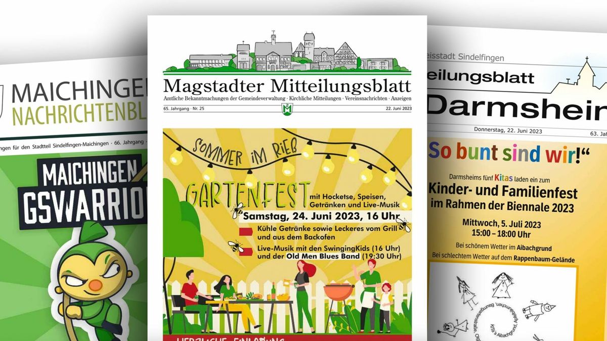 In eigener Sache - Zustellung der Gemeindeblätter Darmsheim, Maichingen ... In eigener Sache - Zustellung der Gemeindeblätter Darmsheim, Maichingen ...